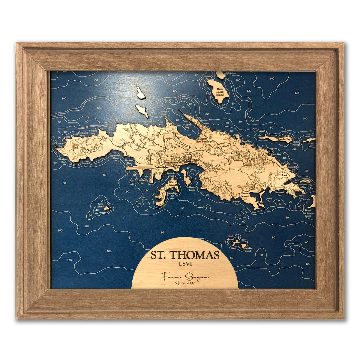 St Thomas Map | Wooden Maps | thirtyAXIS