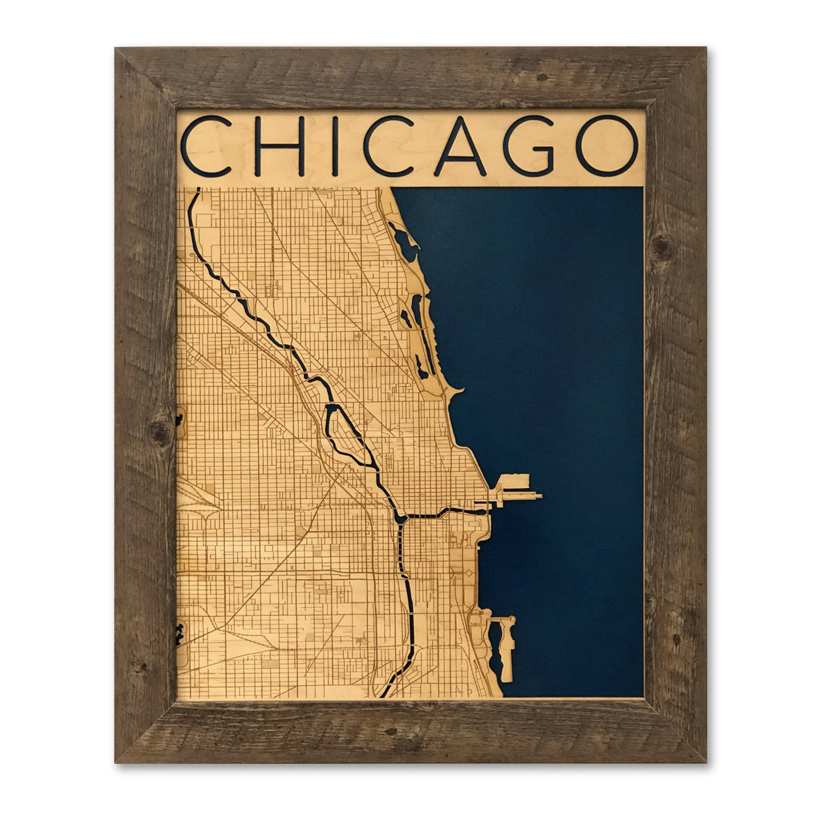 Chicago Map | Wooden Maps | thirtyAXIS