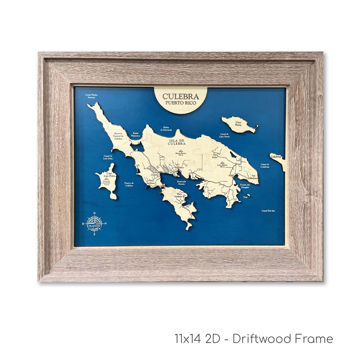 Culebra Map | Wooden Maps | thirtyAXIS