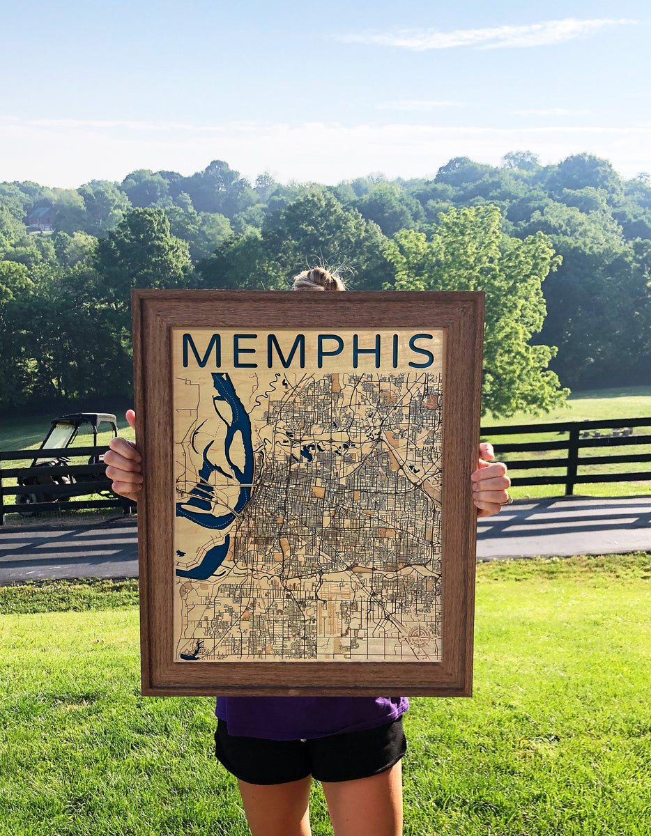 Memphis Wood Map | Wooden Maps | thirtyAXIS