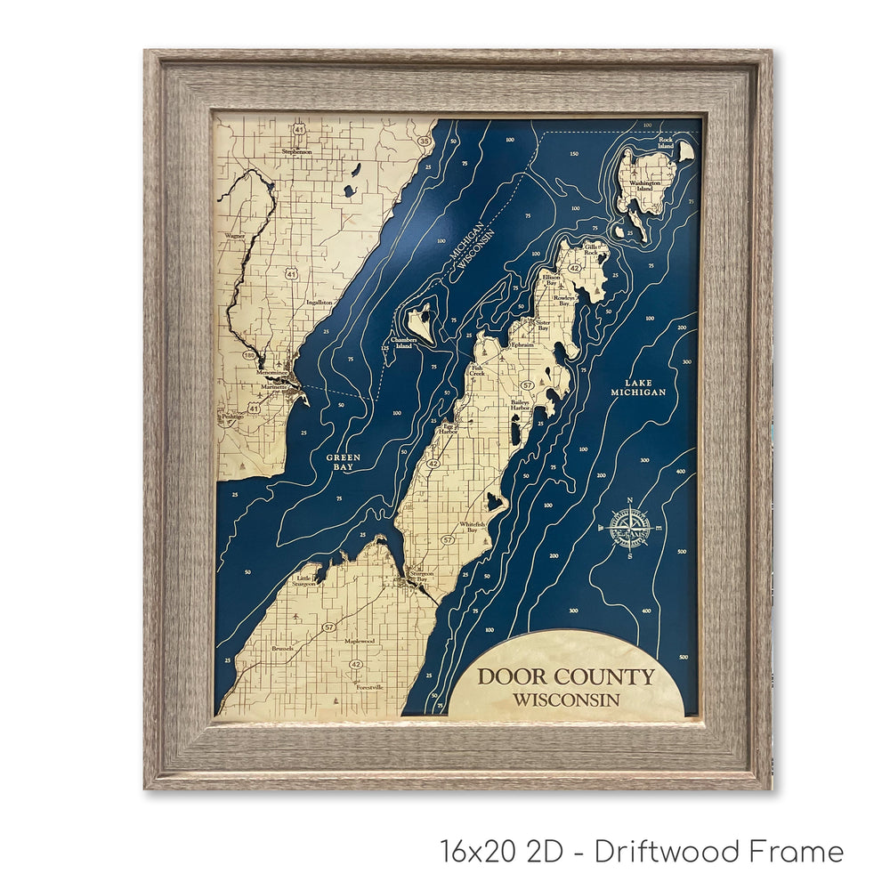 Door County Map | Wooden Maps | thirtyAXIS