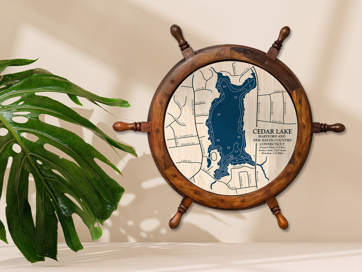 Cedar Lake Map | Wooden Maps | thirtyAXIS