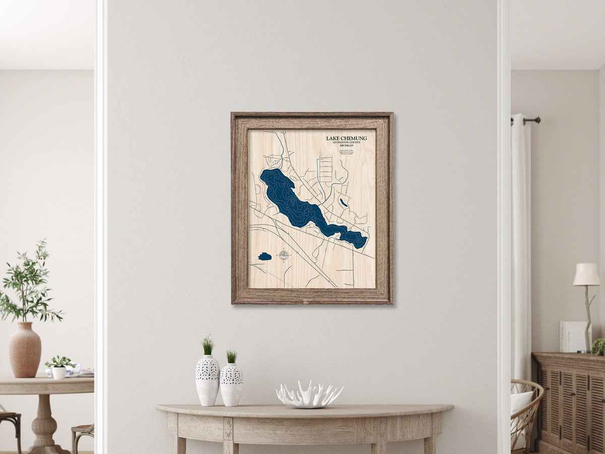 Lake Chemung Map | Wooden Maps | thirtyAXIS