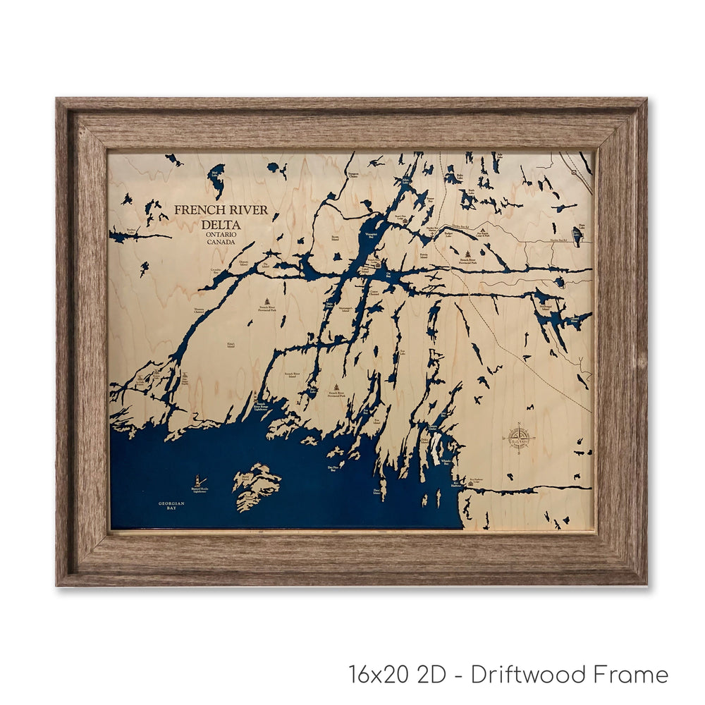 French River Delta Map | Wooden Maps | thirtyAXIS